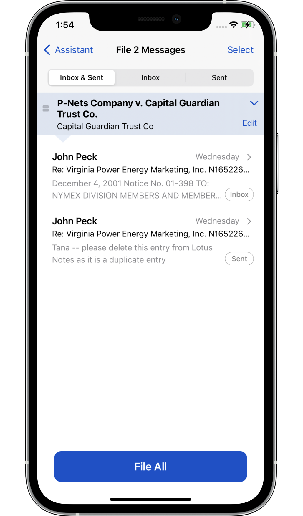 iManage Integration – ZERO
