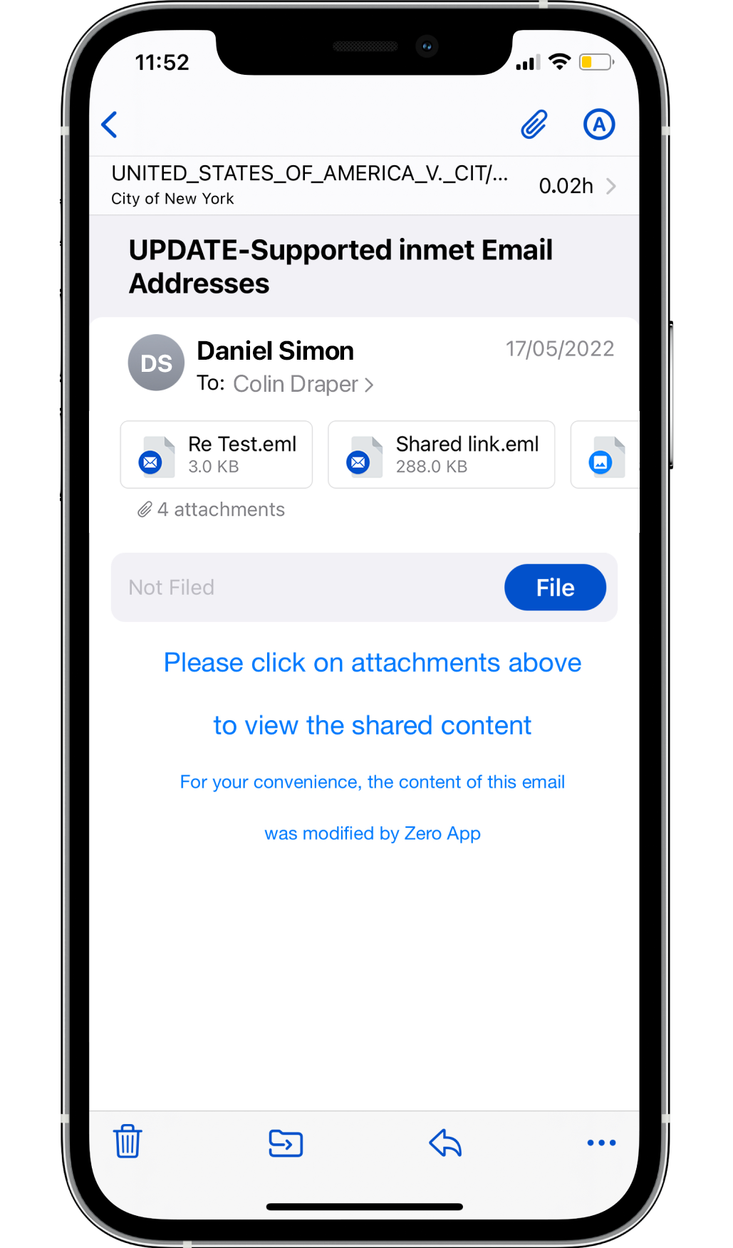 NetDocuments Integration – ZERO