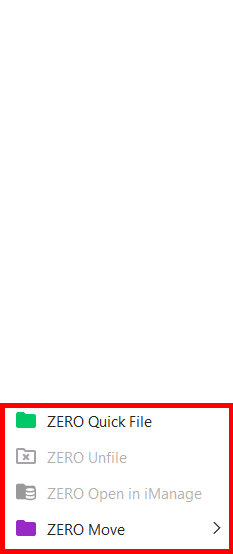 Filing to iManage – ZERO