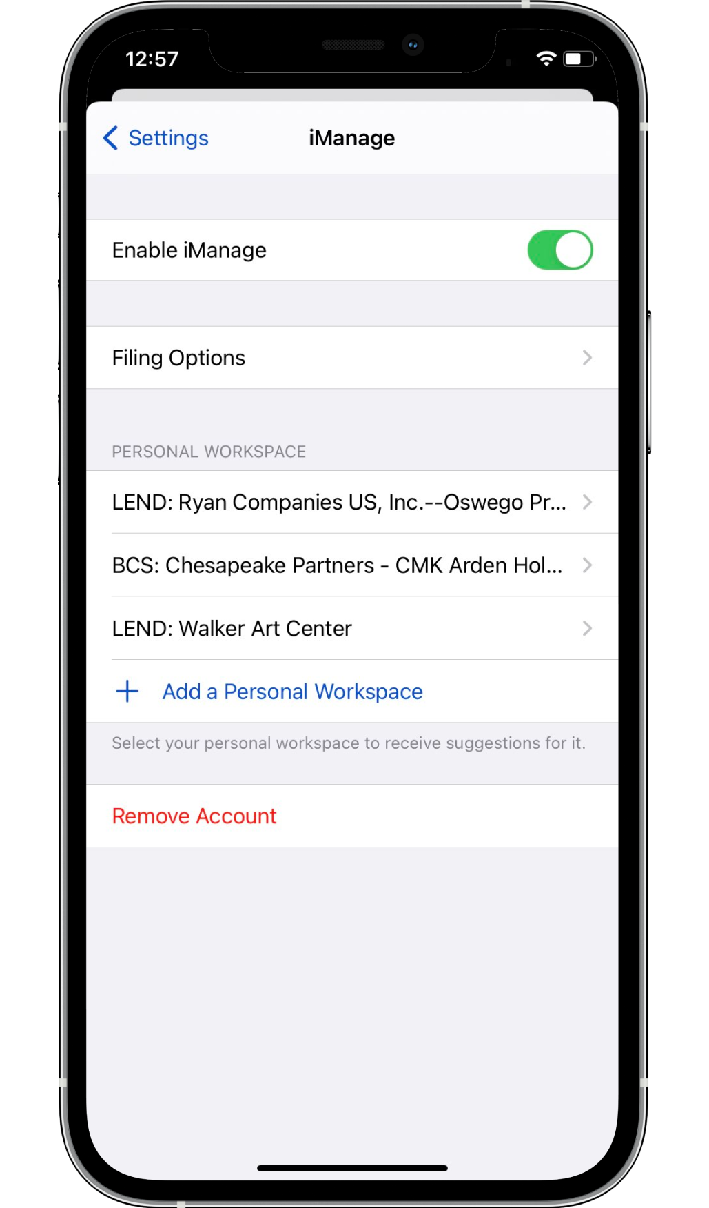 iManage Integration – ZERO