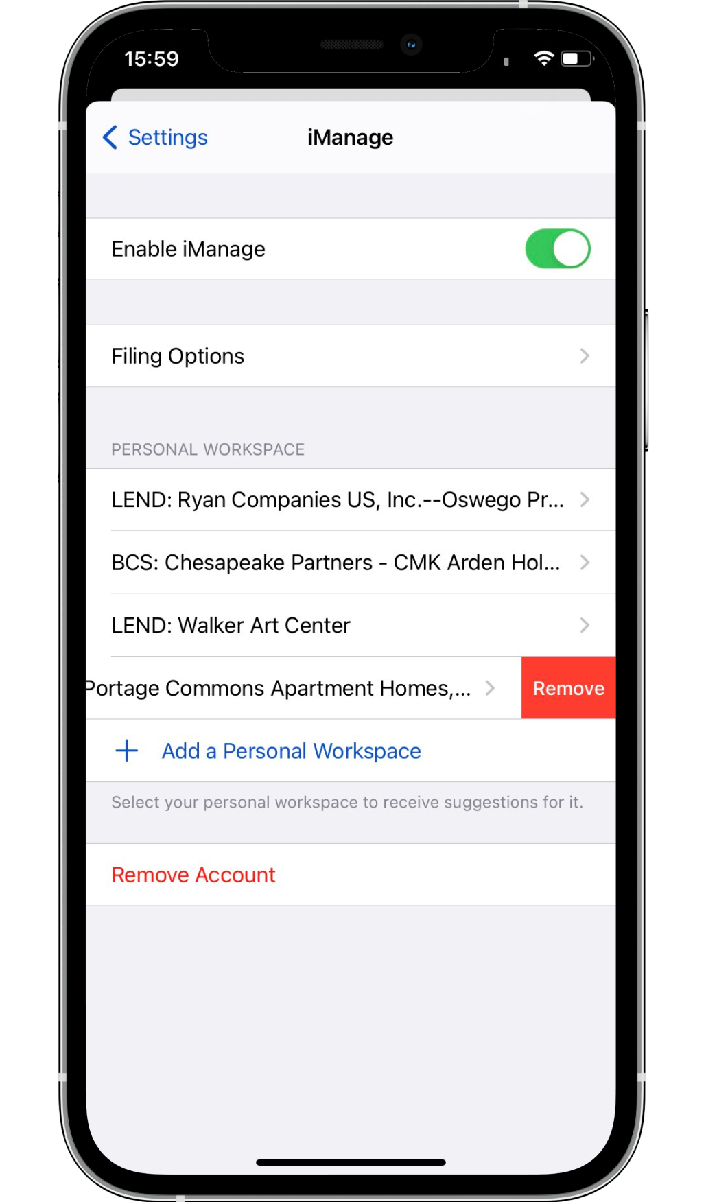 iManage Integration – ZERO