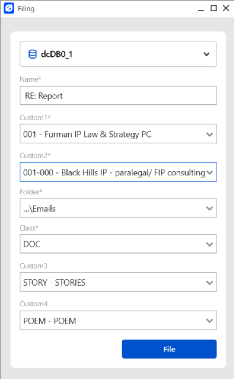 Filing to NetDocuments – ZERO