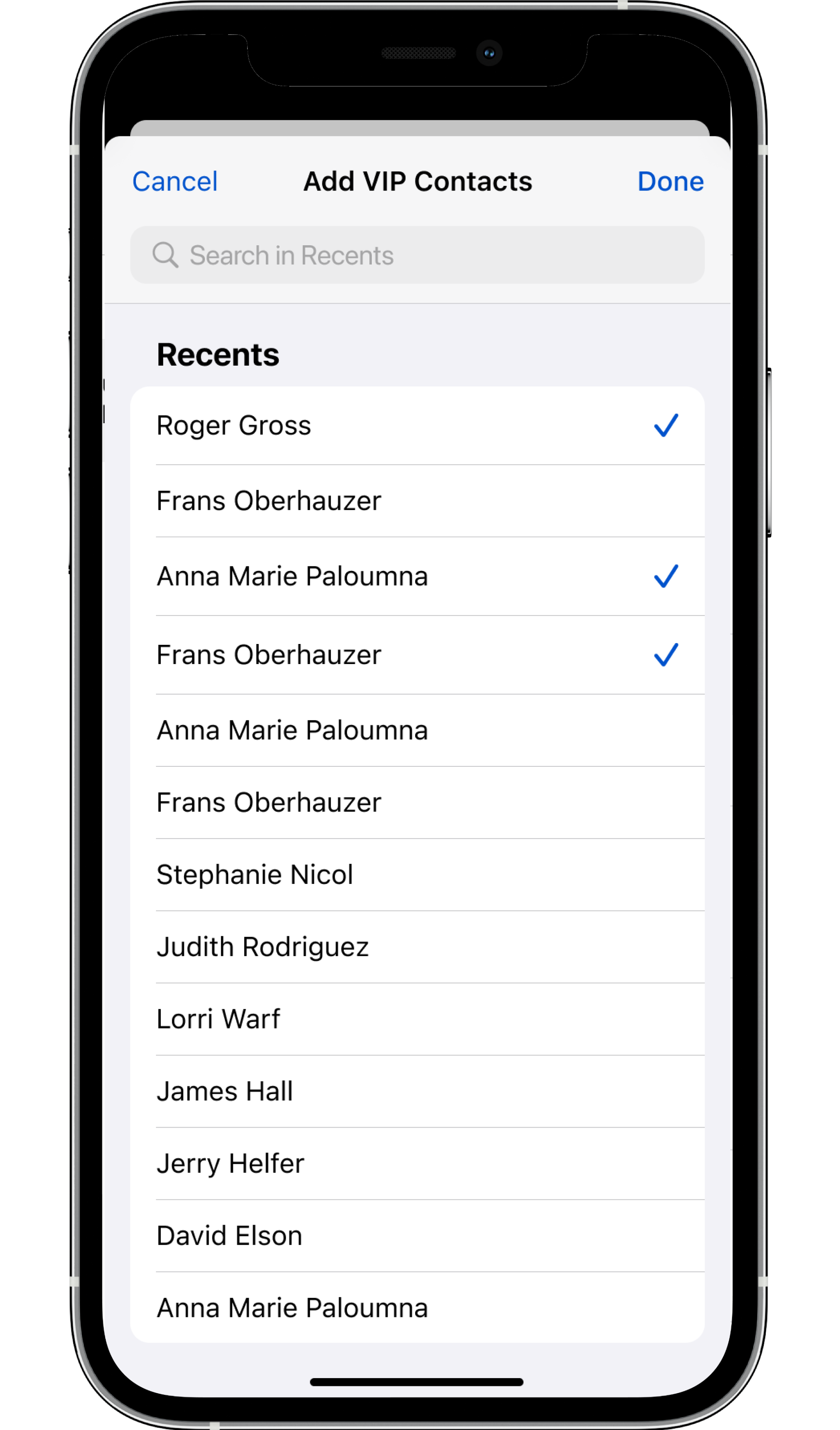 VIP Contacts – ZERO