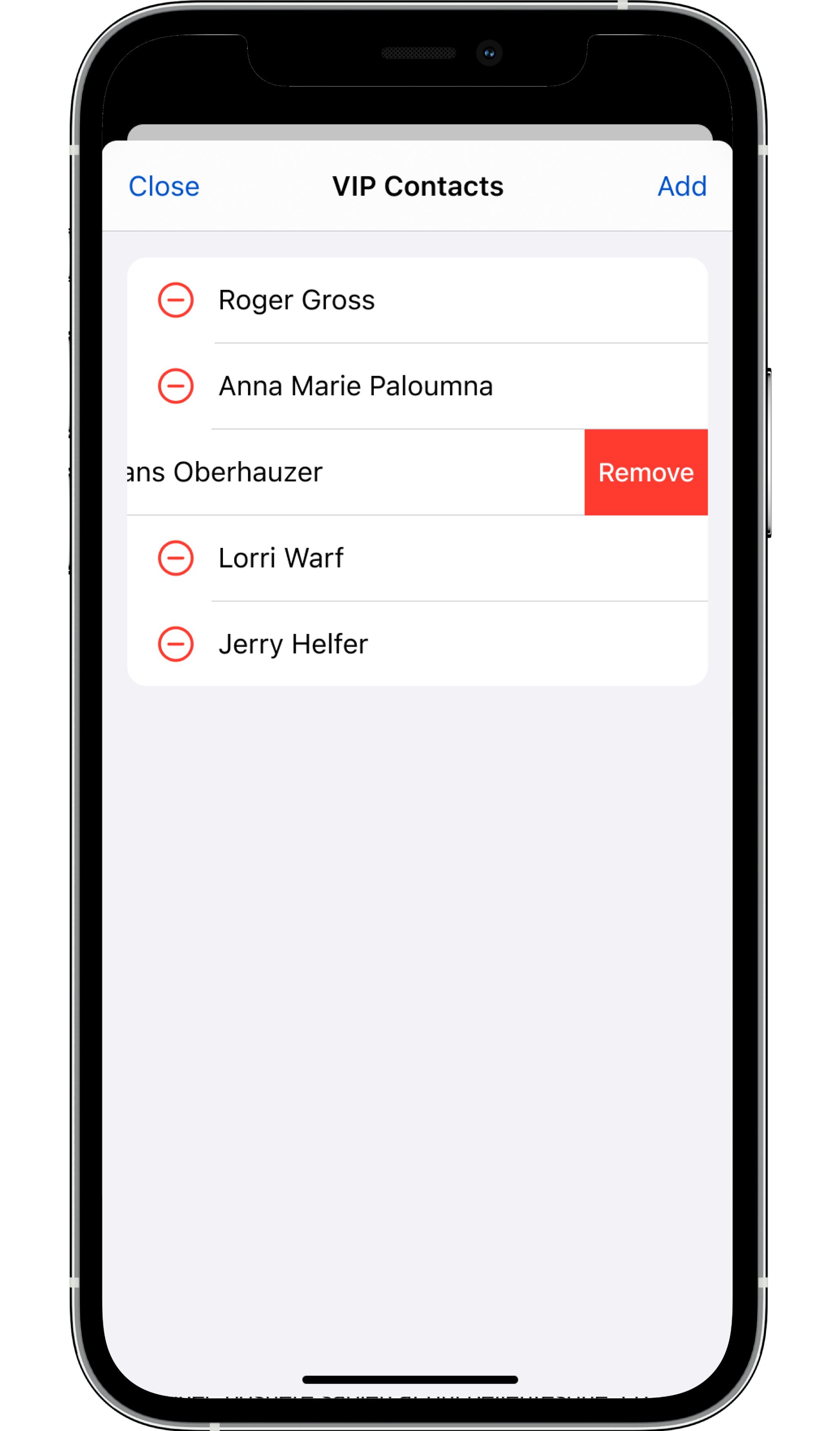 VIP Contacts – ZERO
