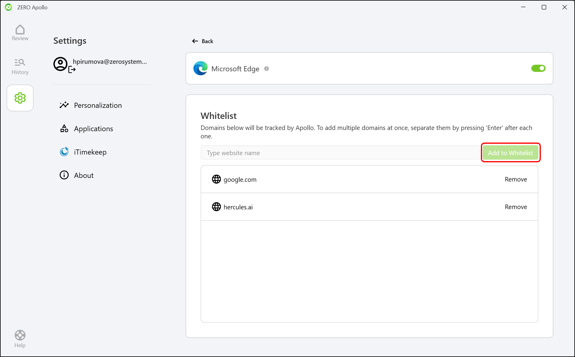 Capturing Browser Activity – ZERO