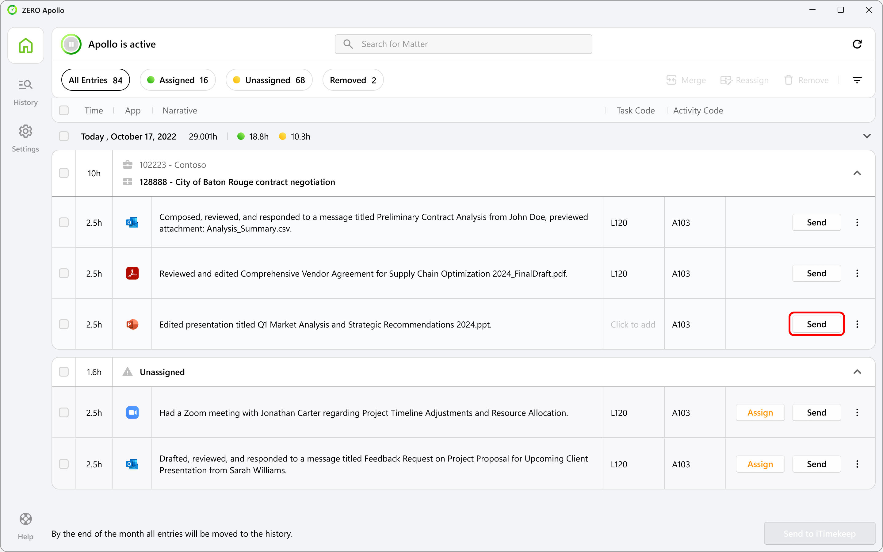 Integration with iTimekeep – ZERO